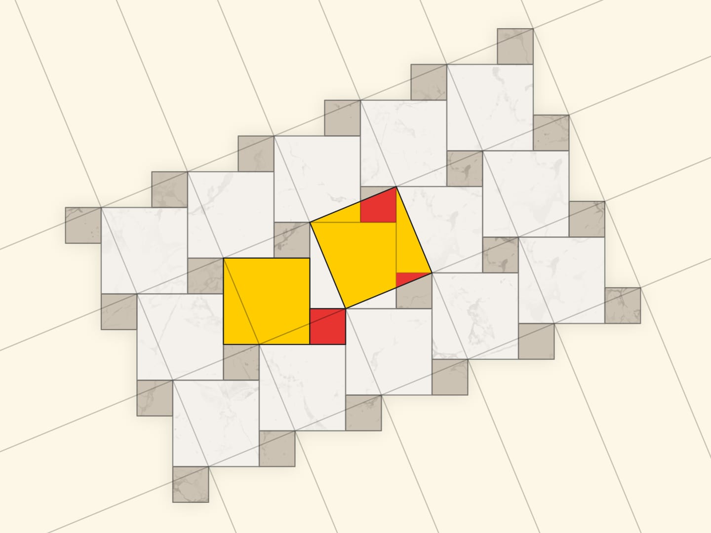 Теорема Пифагора: мозаика / Модели // Математические этюды